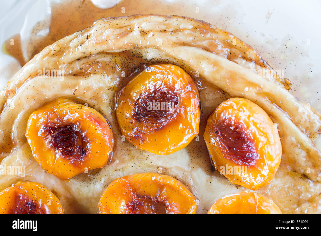 Peach Tarte Tatin Stock Photo - Alamy