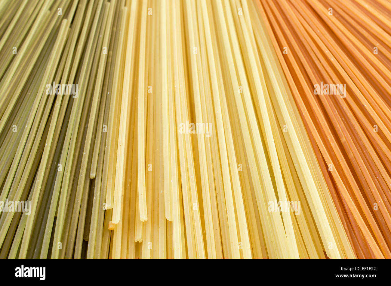 Spaghetti pasta in the colors of the Italian flag Stock Photo - Alamy