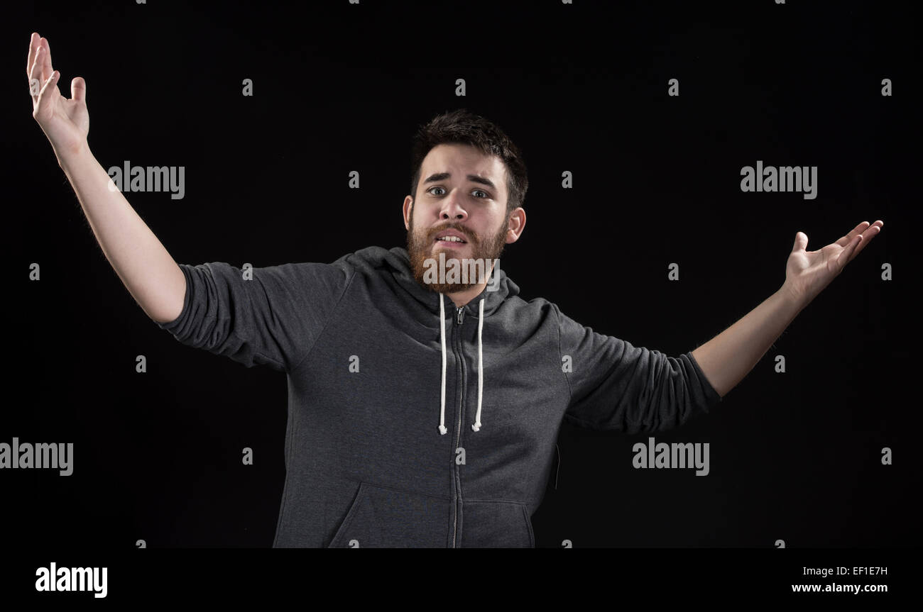 Attractive young man with open jacket hi-res stock photography and ...