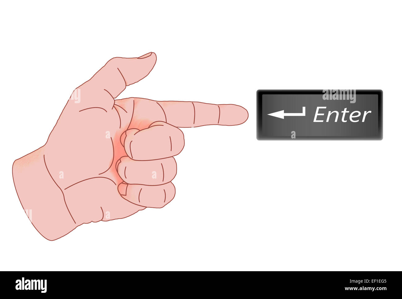 Finger pointing illustration hi-res stock photography and images - Alamy