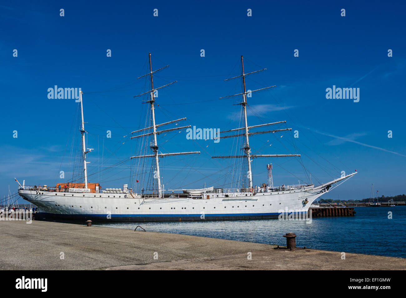 A tall ship in the port of Stralsund (Germany Stock Photo - Alamy