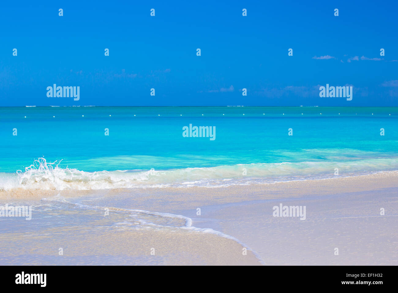 Perfect white beach with turquoise water at beautiful island Stock ...