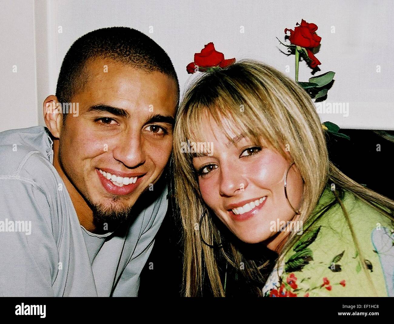 David TREZEGUET et sa femme Beatrice - 14.02.2006 - Restaurant ''Le ...
