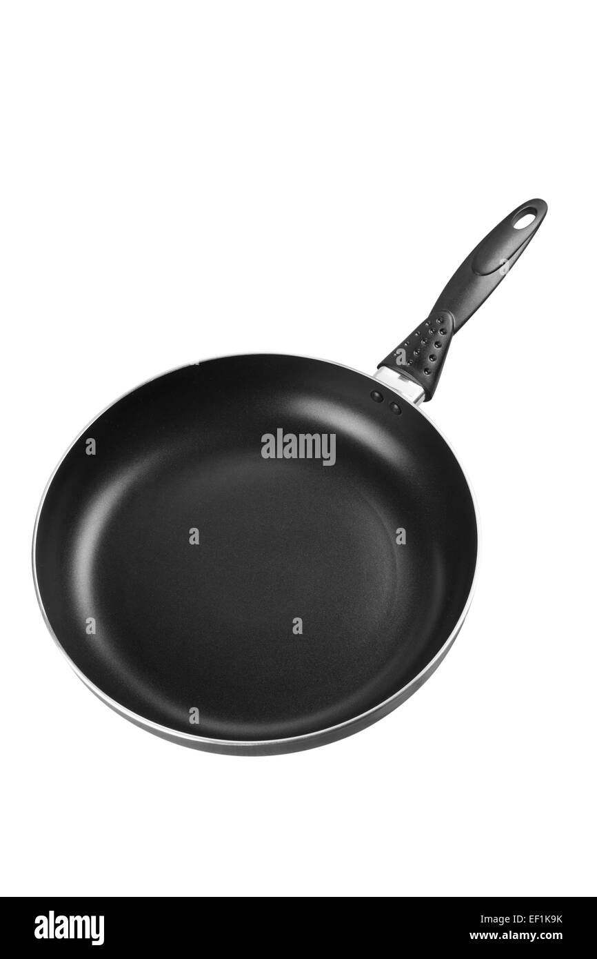 empty frying pan, isolated on white Stock Photo - Alamy