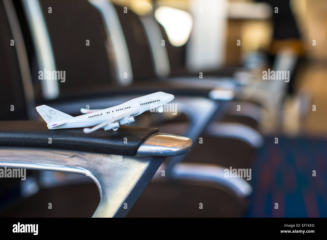 Small airplane model inside a large aircraft Stock Photo - Alamy