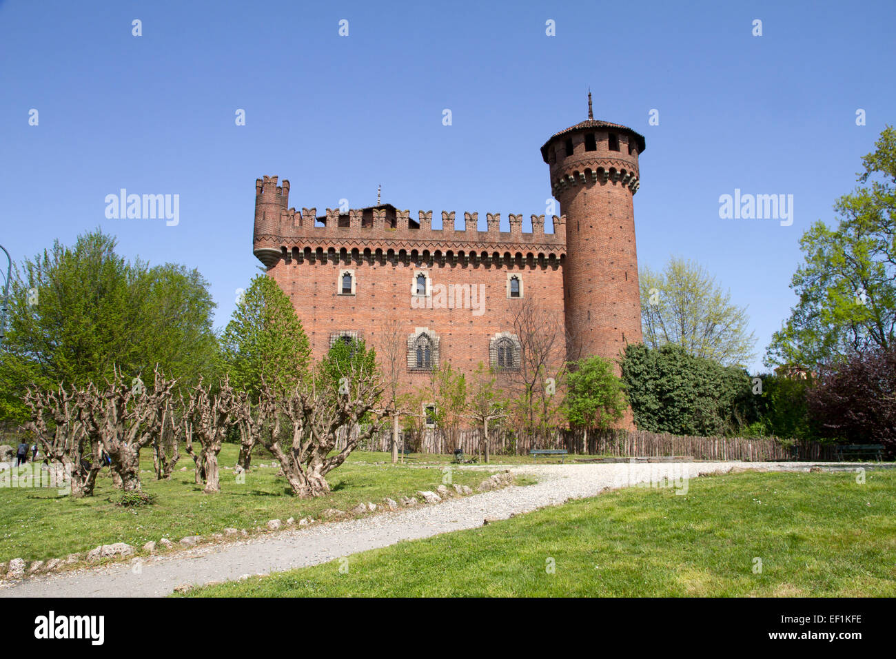 The castle of the medieval town, Turin, Italy Stock Photo - Alamy