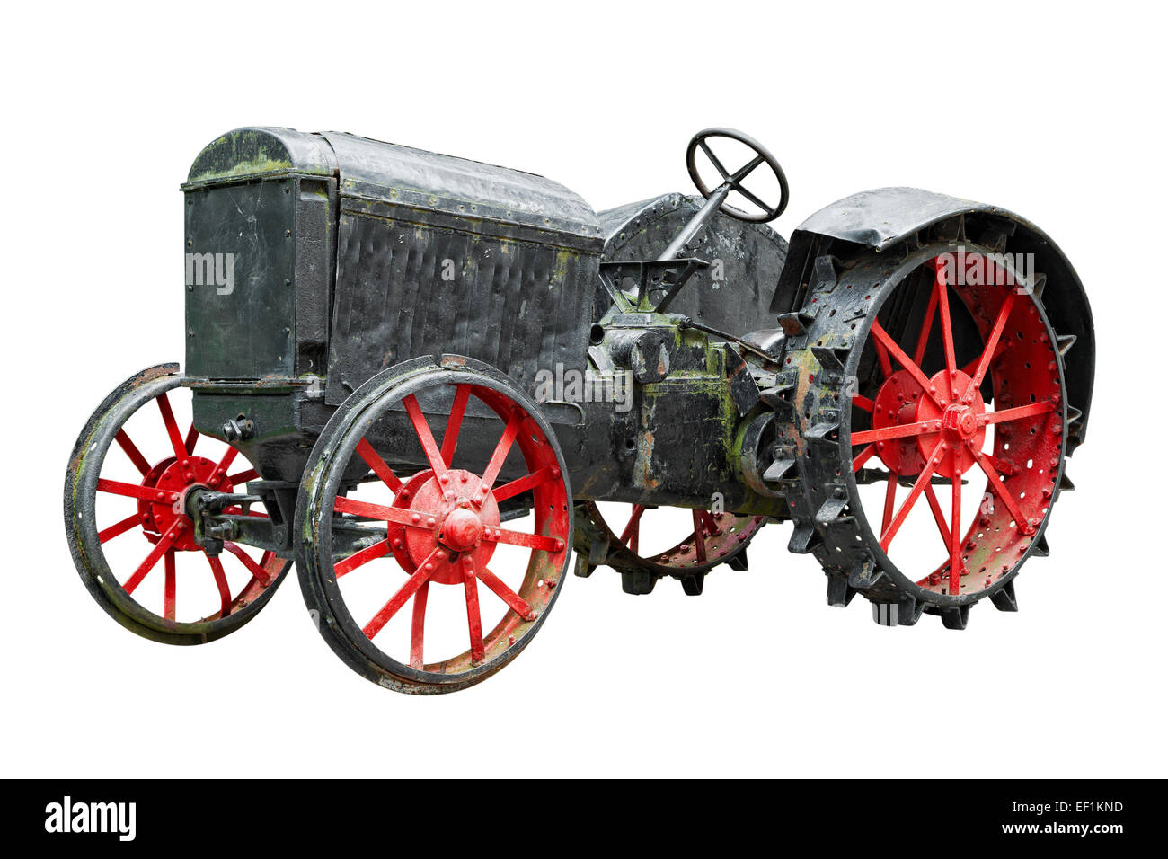 vintage tractor isolated on white background Stock Photo - Alamy