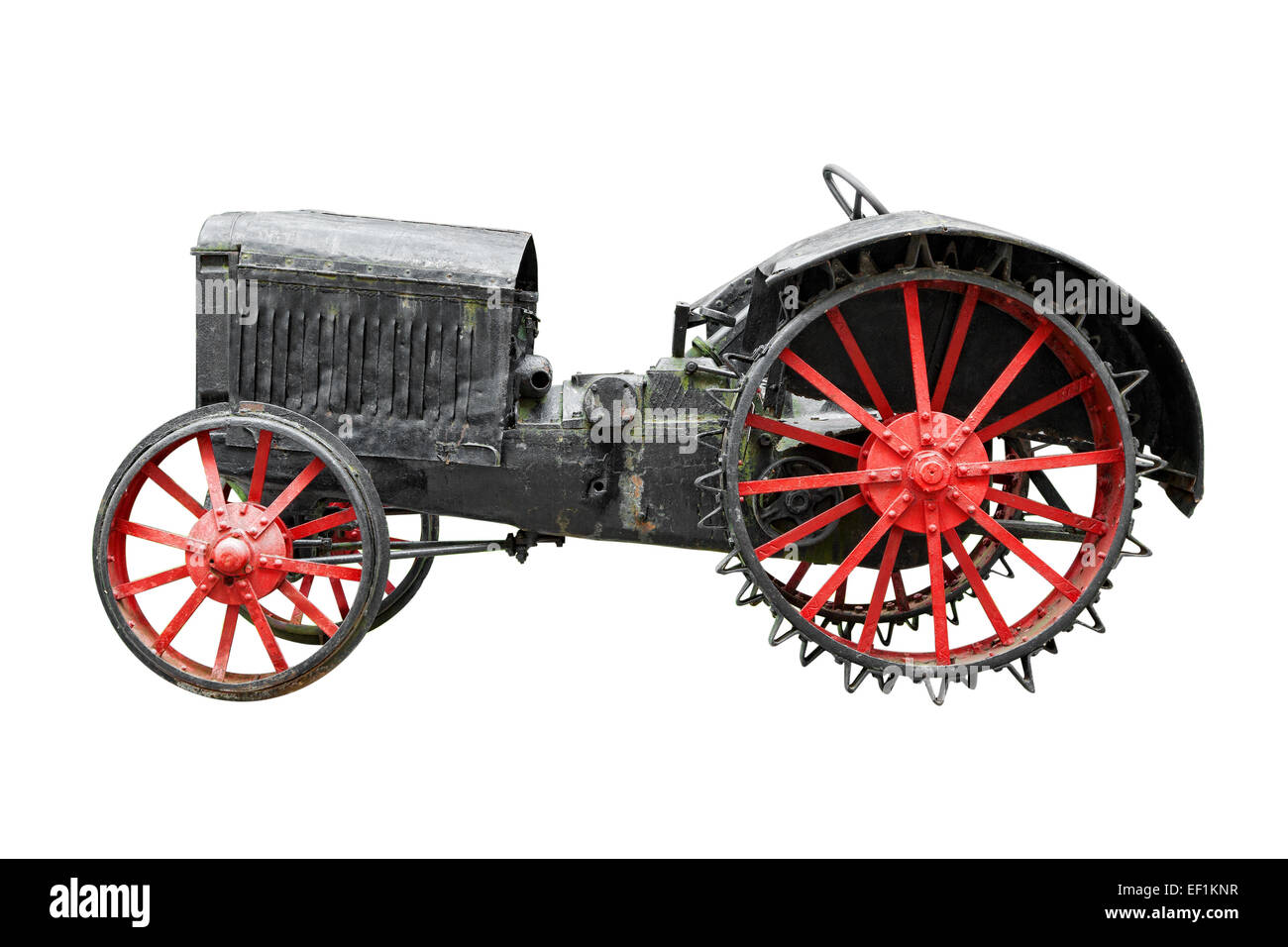 vintage tractor isolated on white background Stock Photo - Alamy