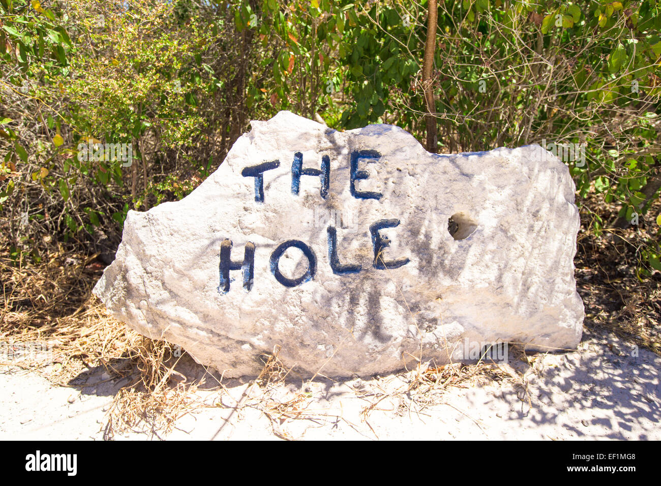Pointer to a stone on the well-known landmark Stock Photo - Alamy