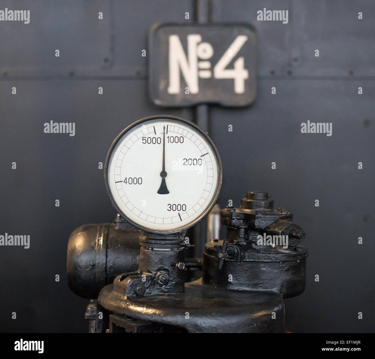 Vintage tachometer. Part of old power plant Stock Photo - Alamy