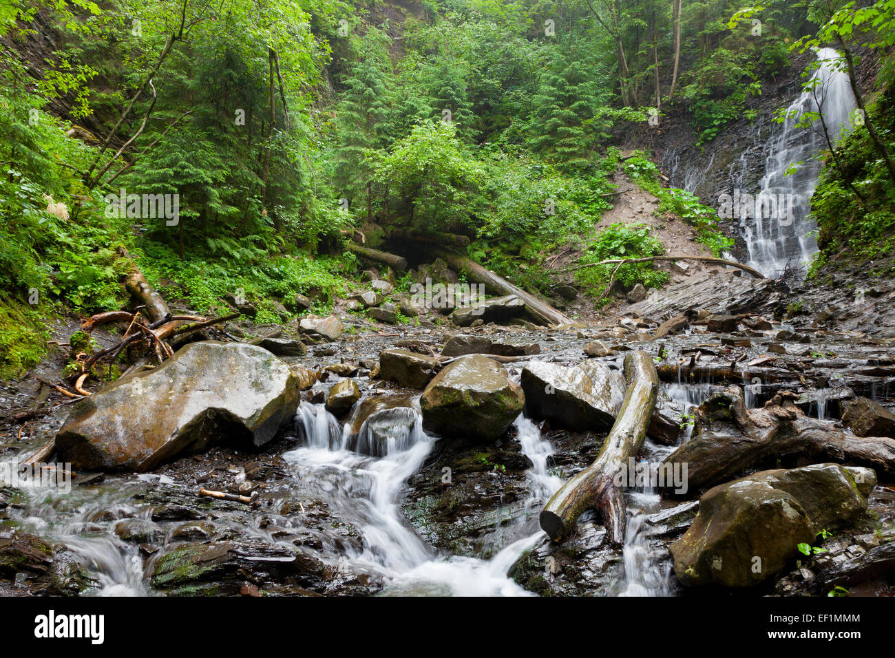 waterfall in rainy weather Stock Photo - Alamy