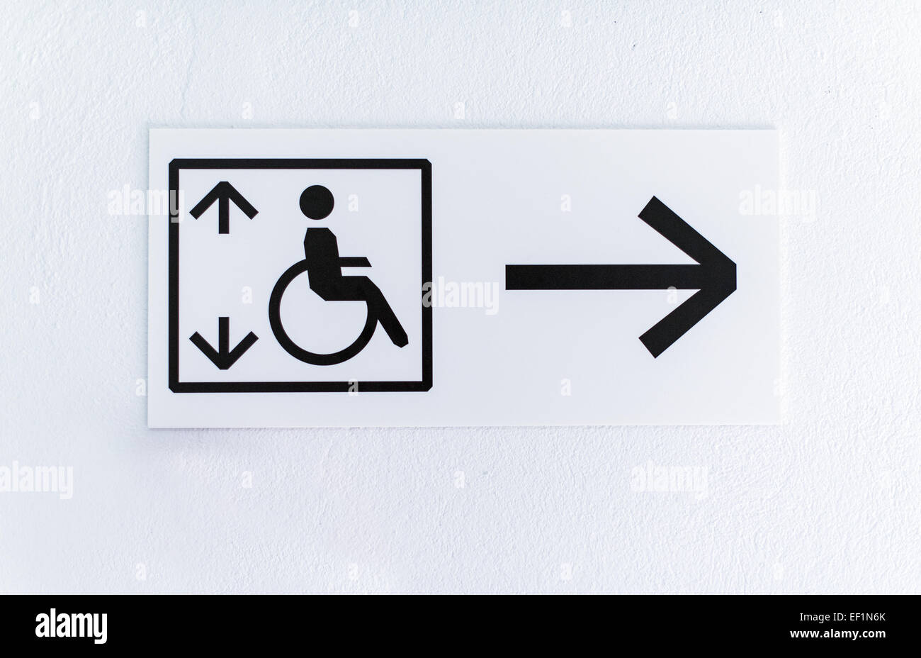 Sign lift symbol wheelchair disabled hi-res stock photography and ...