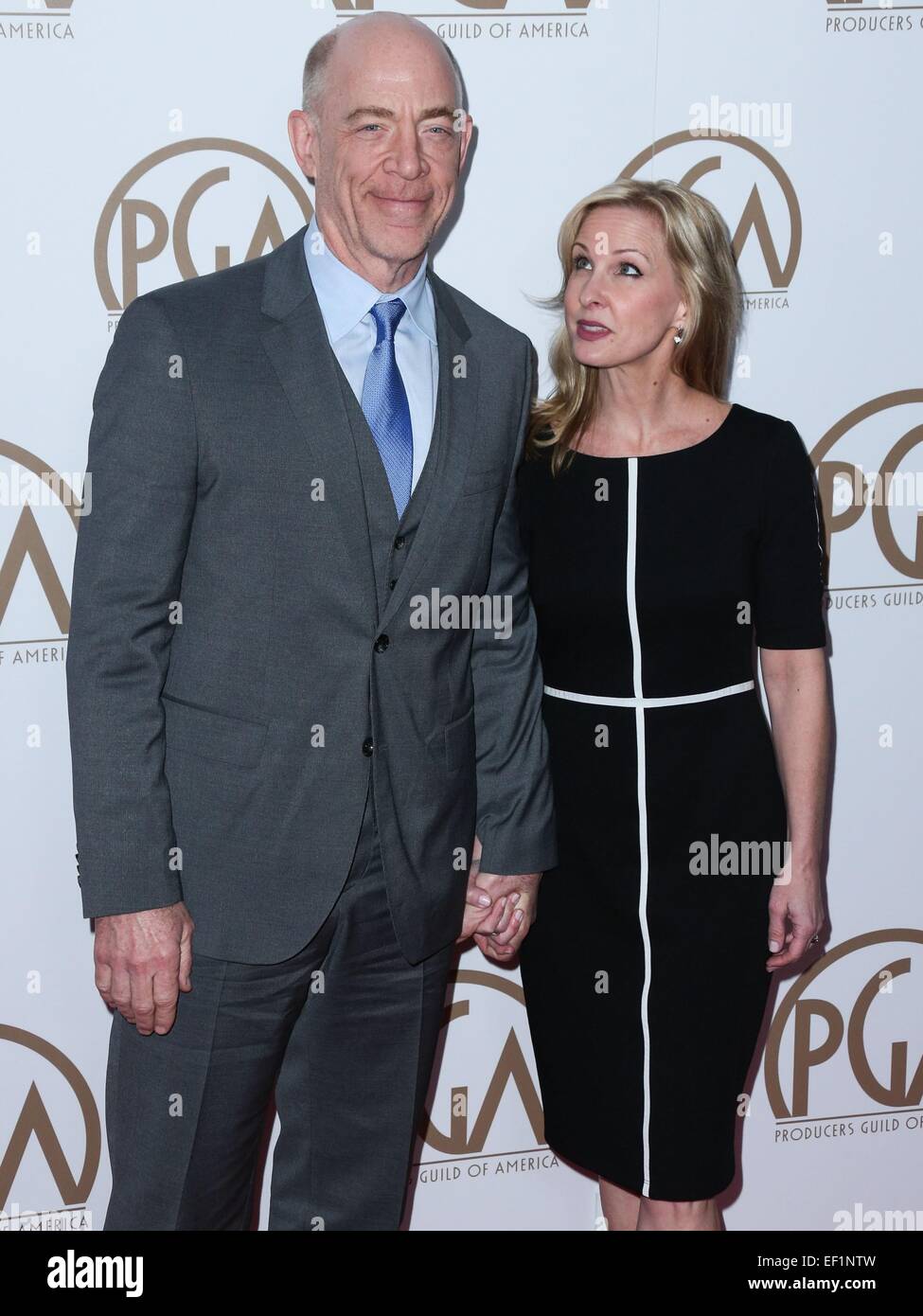Los Angeles, CA, USA. 24th Jan, 2015. J.K. Simmons, Michelle Schumacher ...