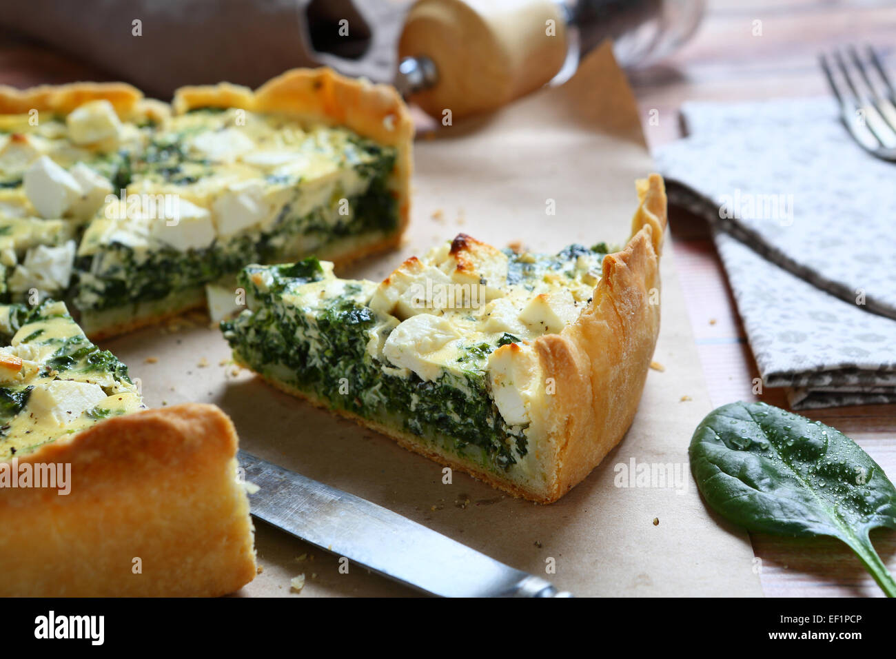 Piece of delicious pie, food Stock Photo - Alamy