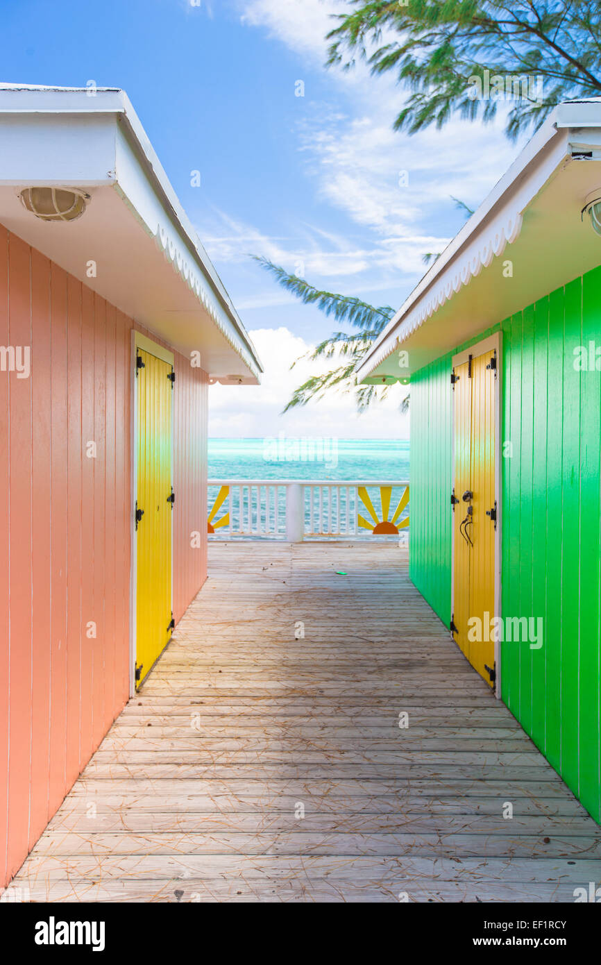 Traditional bright Caribbean houses Stock Photo - Alamy