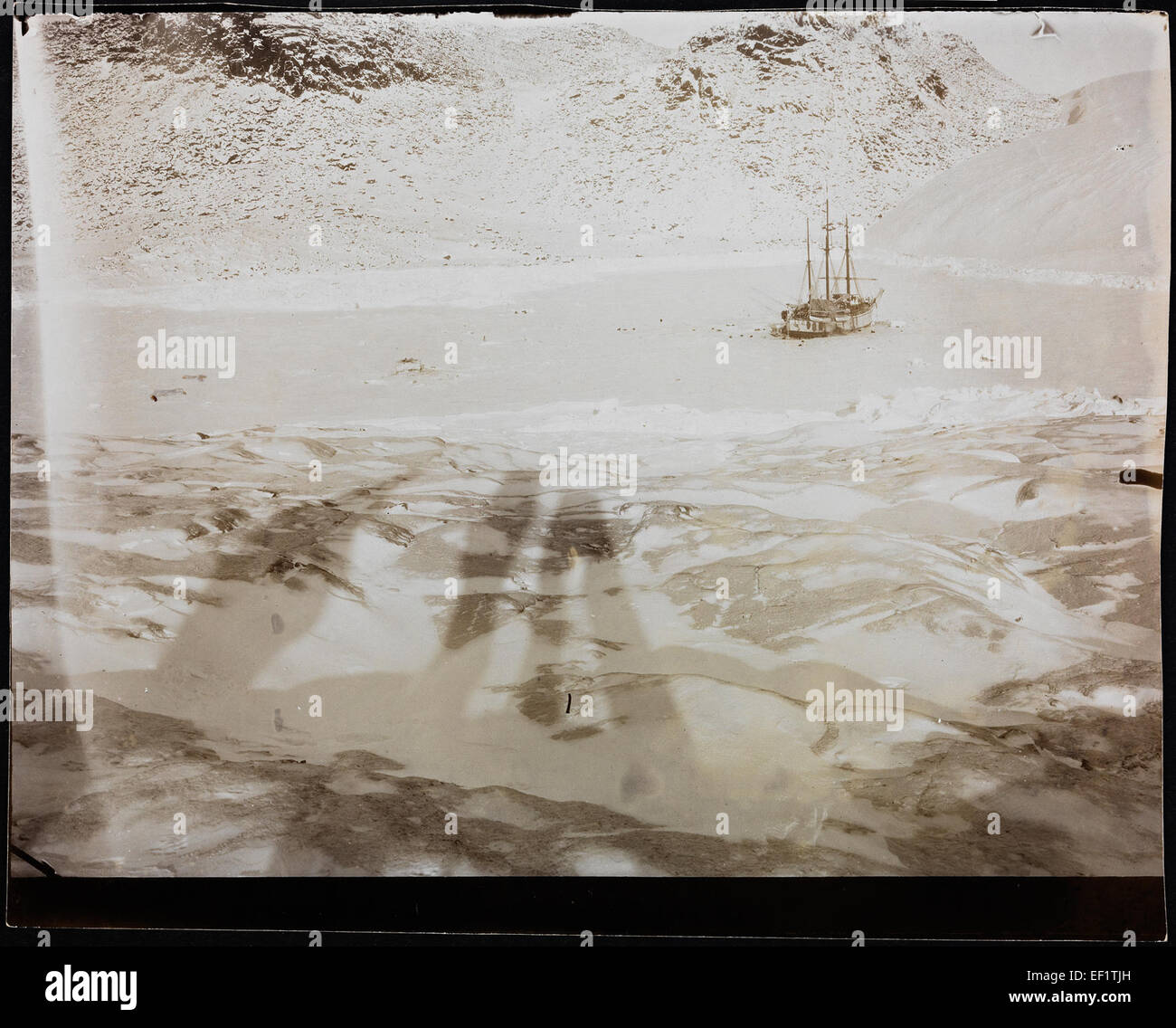 The Fram, a ship used in polar expeditions, is shown during its winter ...