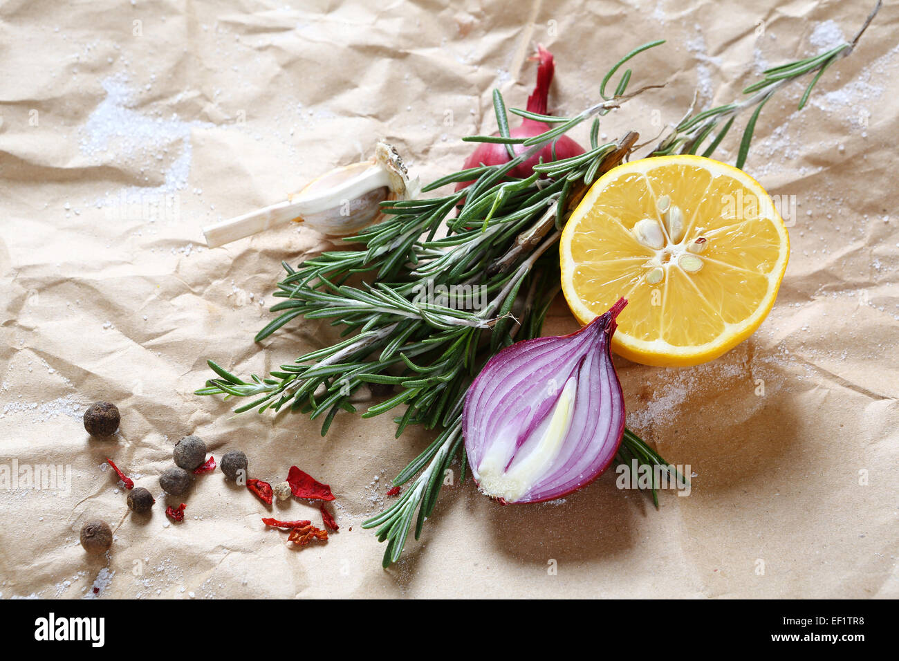 Garlic lemon rosemary onion hi-res stock photography and images - Alamy