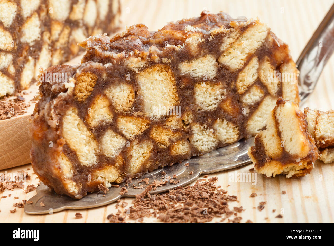 chocolate sherbet with biscuits, dessert Stock Photo - Alamy