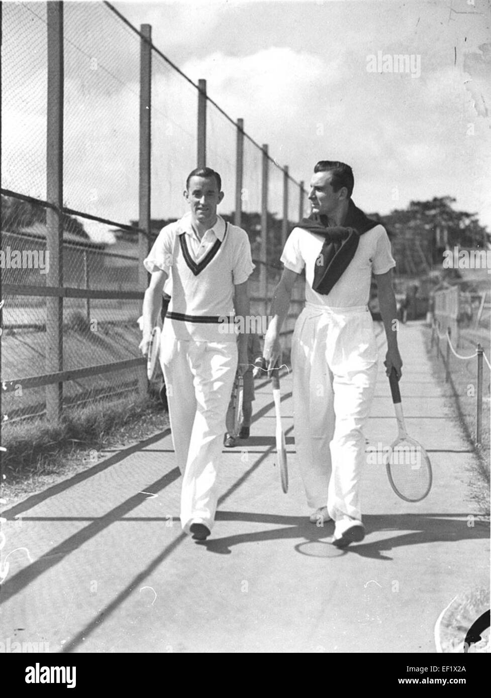 Tennis players, Nov 1934, Sam Hood Stock Photo - Alamy