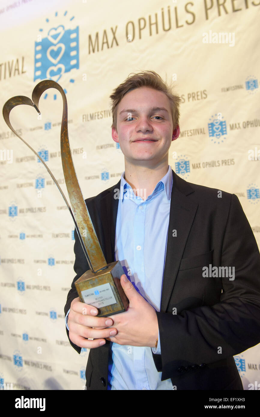 Saarbruecken, Germany. 24th Jan, 2015. Actor Benjamin Lutzke poses with ...