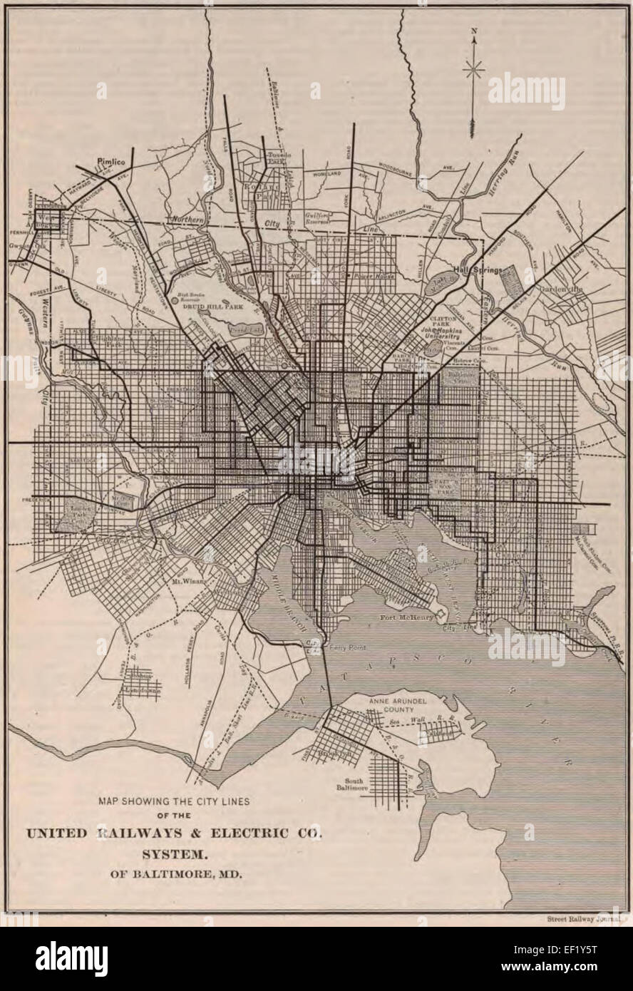 A map from 1900 created by UR&E, showing geographical details and ...