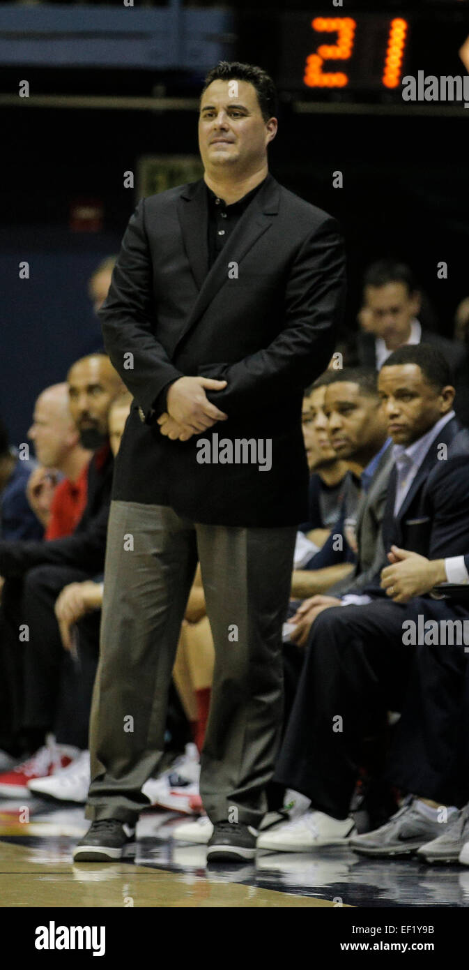 Berkeley USA CA. 24th Jan, 2015. Arizona Head Coach Sean Miller during ...