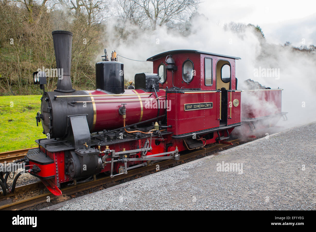 Steam engine at the Brecon Mountain Railway Stock Photo - Alamy