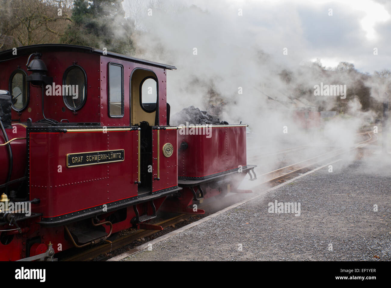 Steam engine at the Brecon Mountain Railway Stock Photo - Alamy