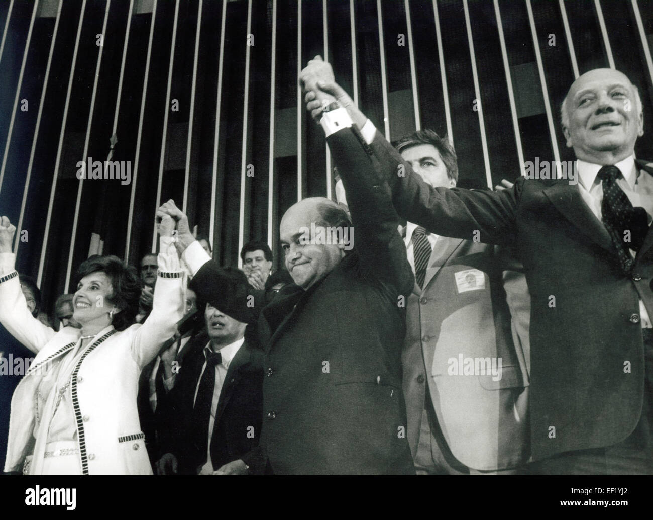 A historic image from the indirect presidential election of 1985 in ...