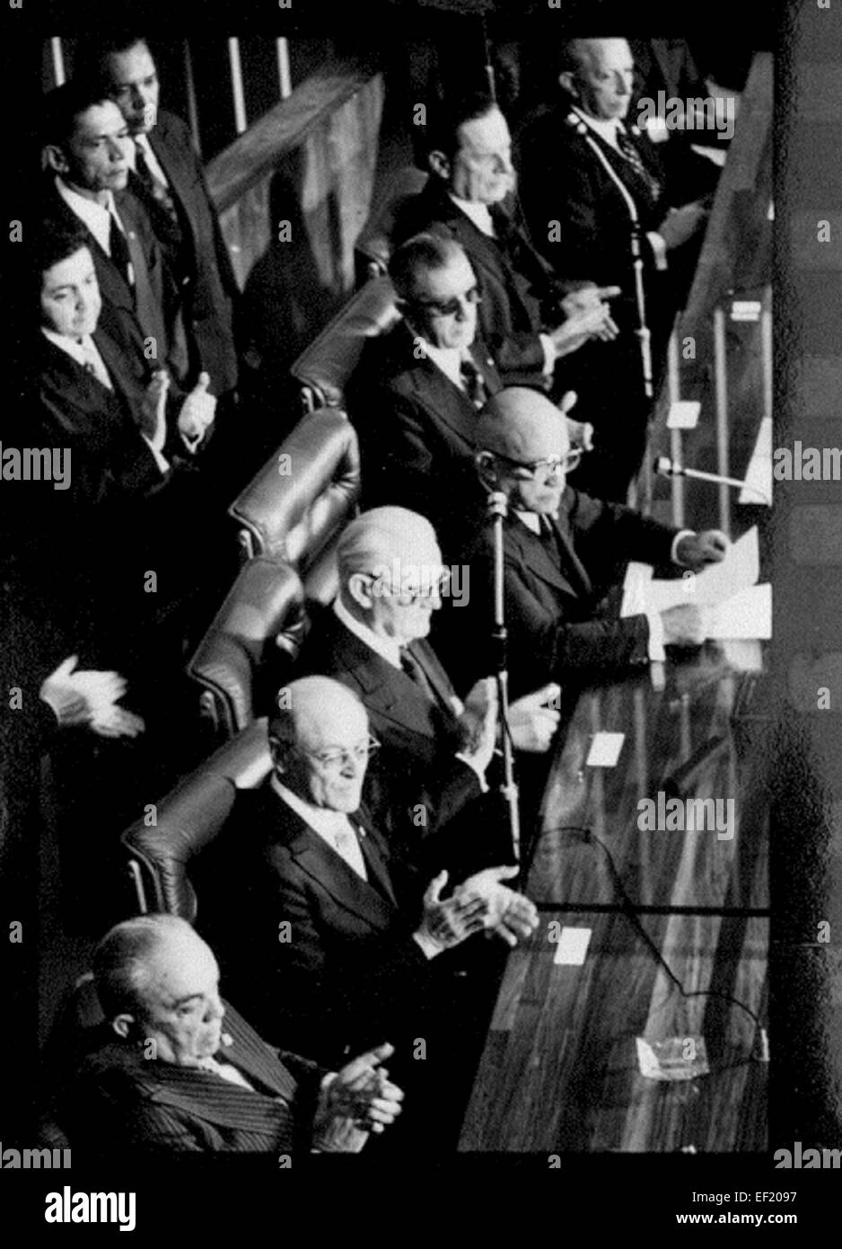 This image marks the 1974 presidential inauguration in Brazil, where ...