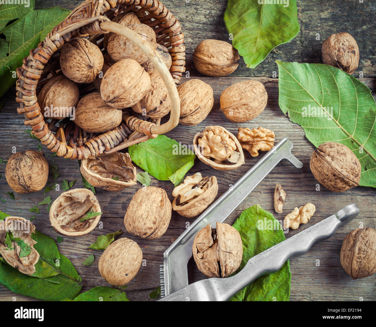 Walnuts on table hi-res stock photography and images - Alamy