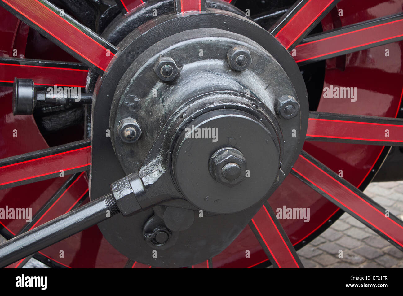 Traction engine wheel Stock Photo - Alamy