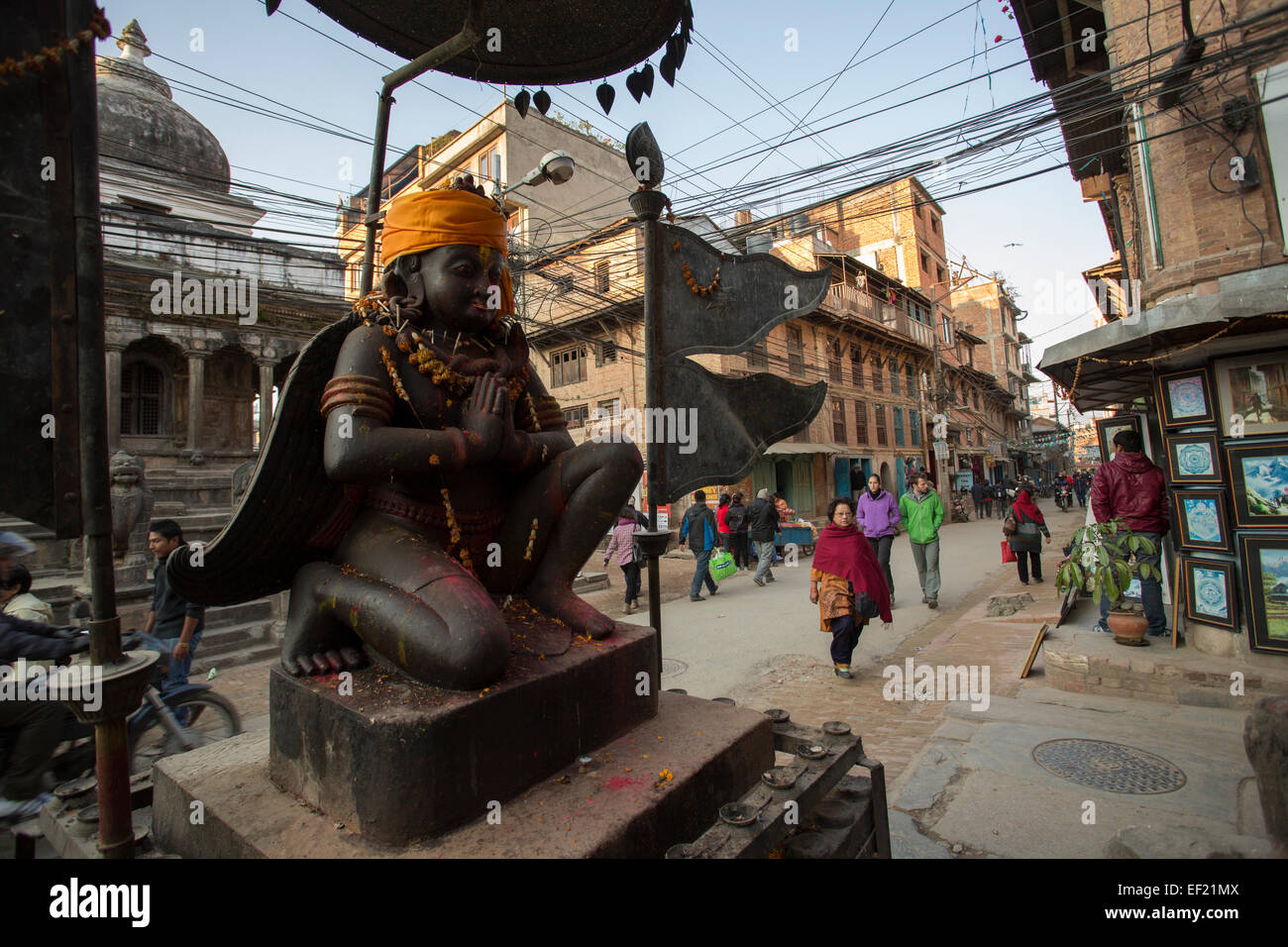 Kathmandu temple mountains hi-res stock photography and images - Alamy
