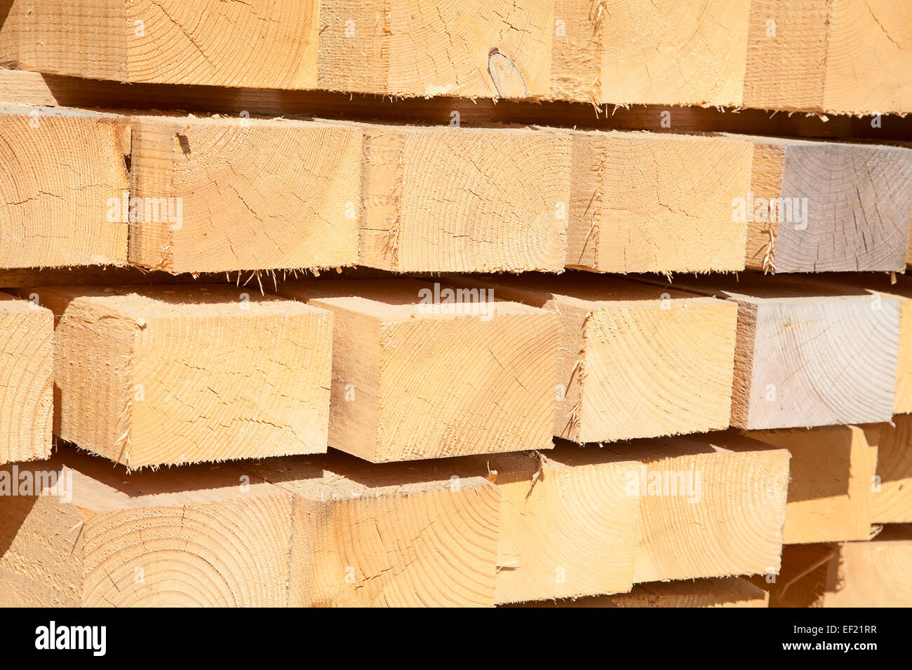 Stack of new wooden studs at the lumber yard Stock Photo - Alamy