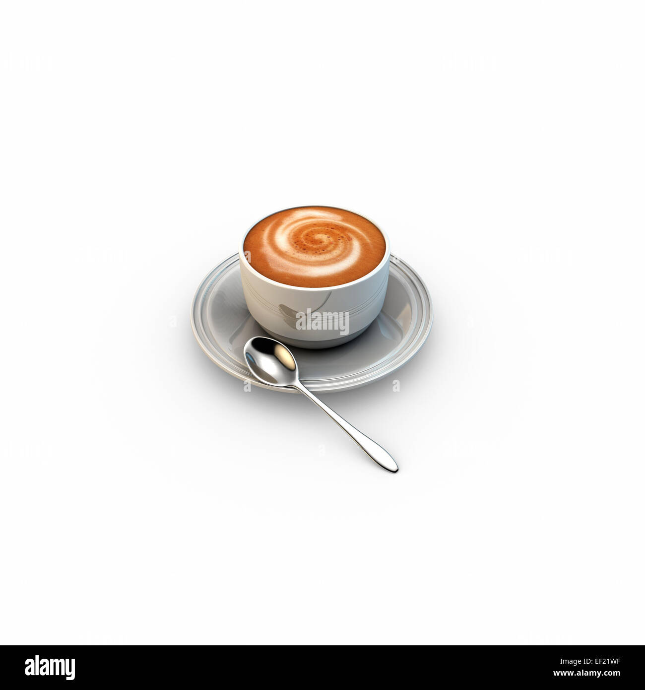cappuccino isolated on white background Stock Photo - Alamy