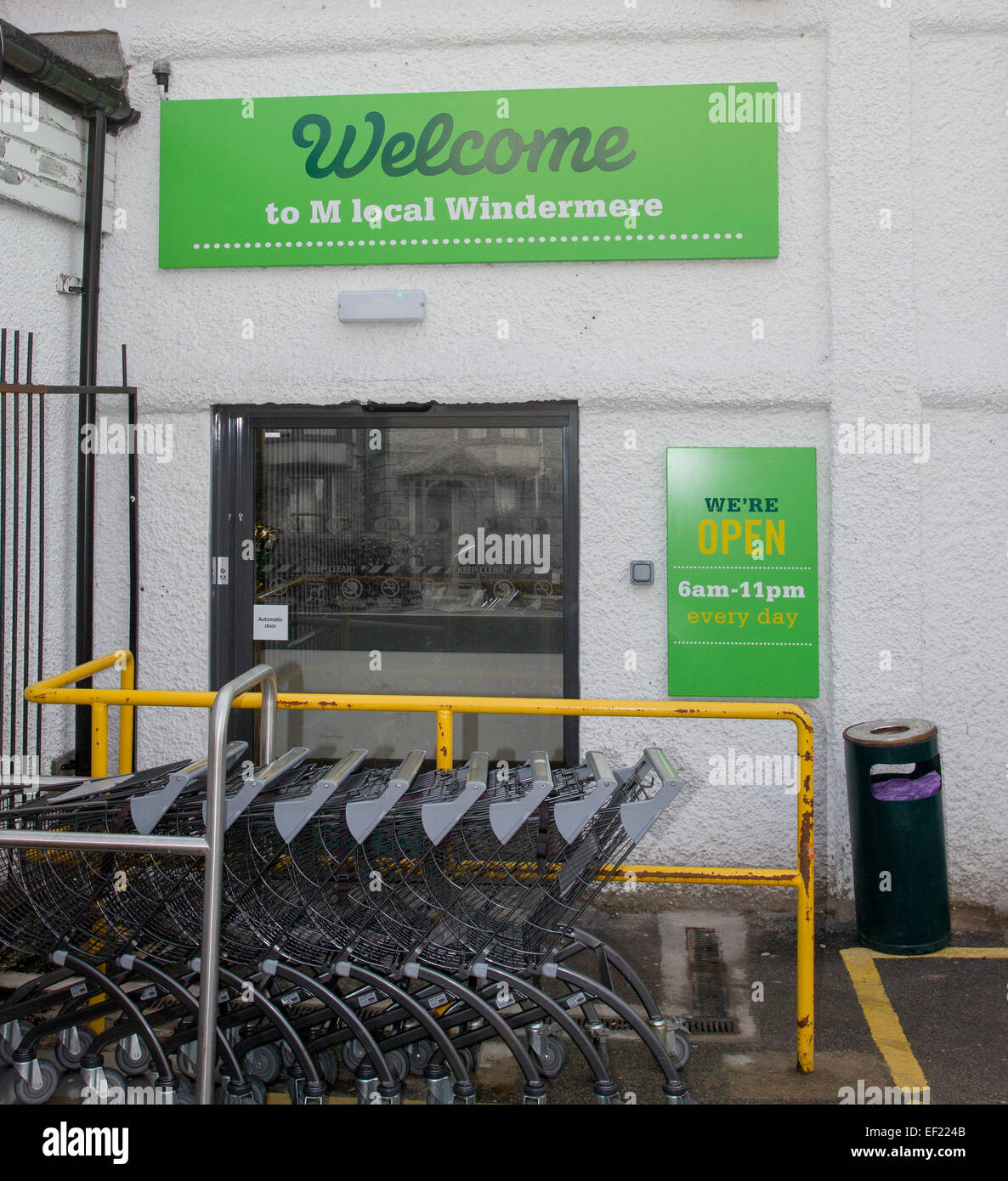 Morrisons Welcome to M local Windermere rear entrance Stock Photo - Alamy