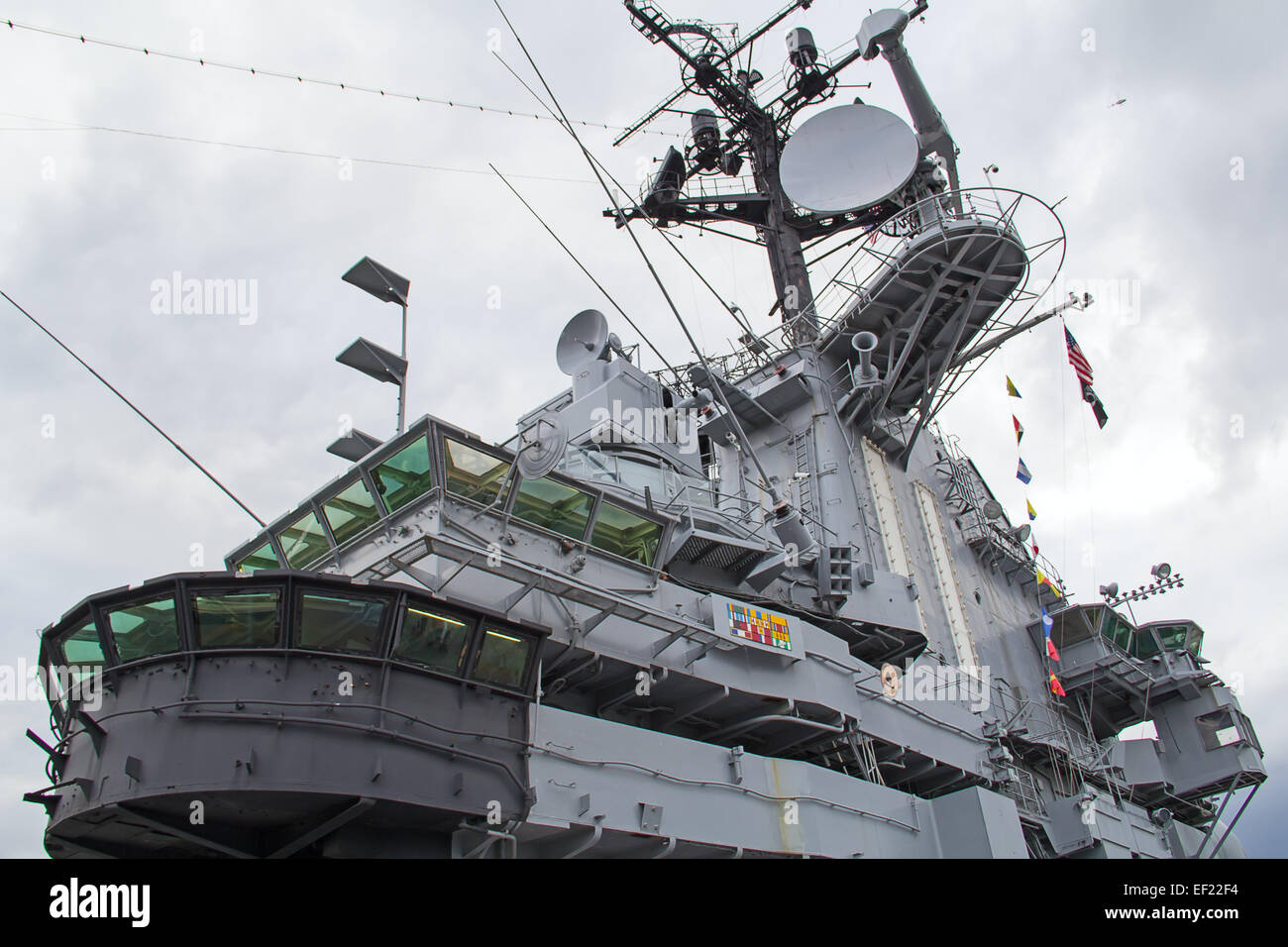 Frament of the eqipment of the US Navy battle ship Stock Photo - Alamy