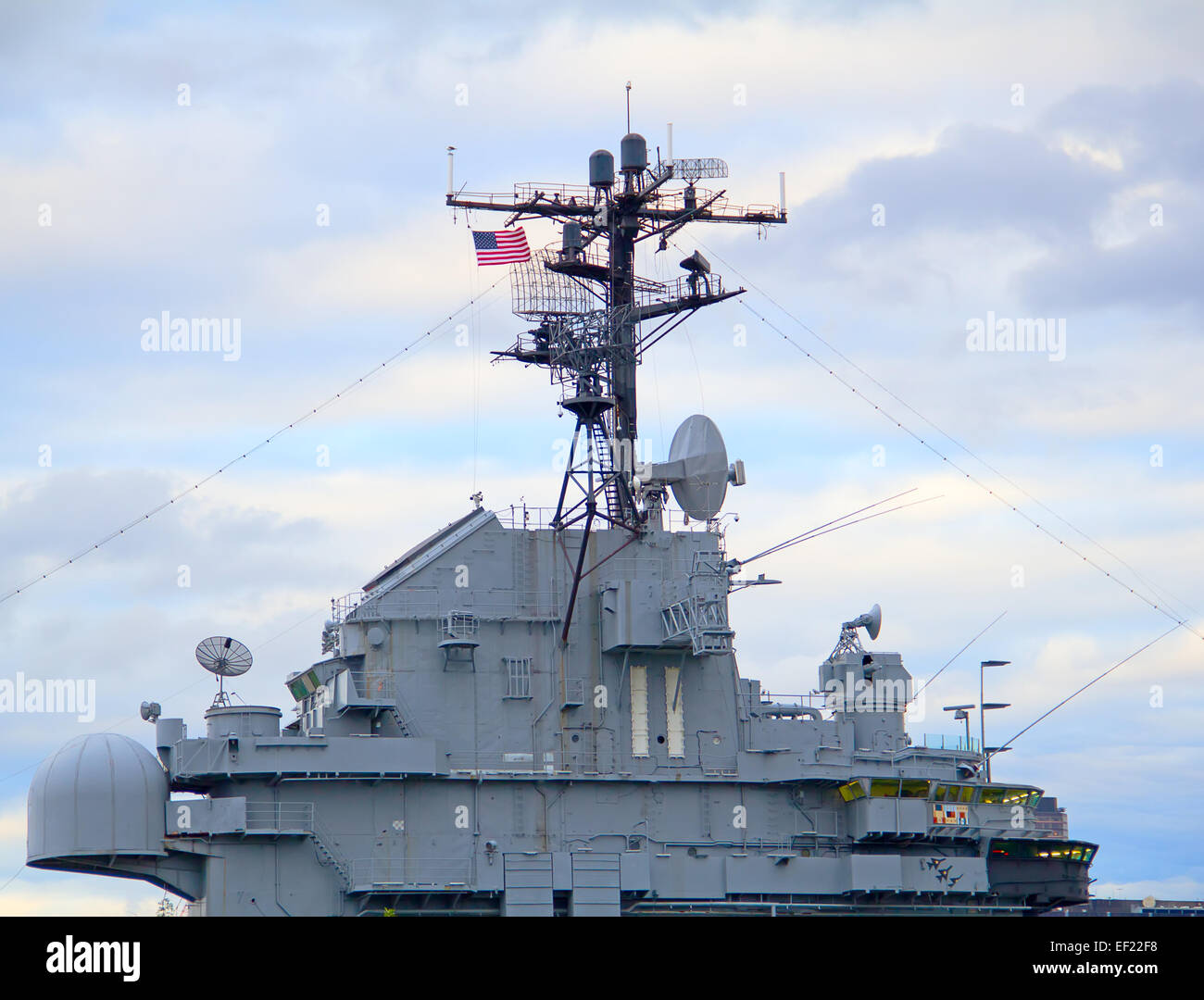 Frament of the eqipment of the US Navy battle ship Stock Photo - Alamy