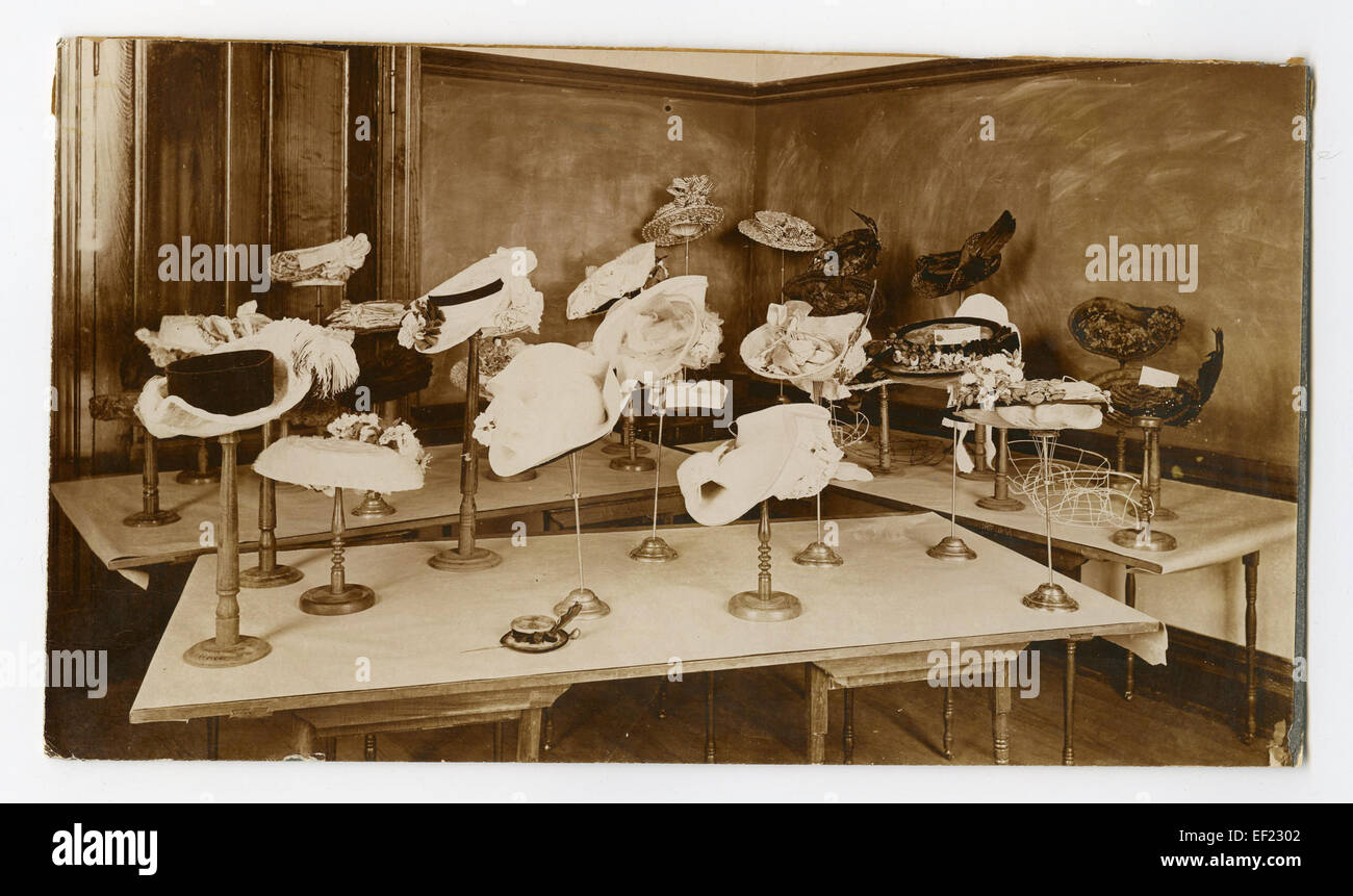 The millinery exhibit at the State College of Industrial Arts in Denton ...