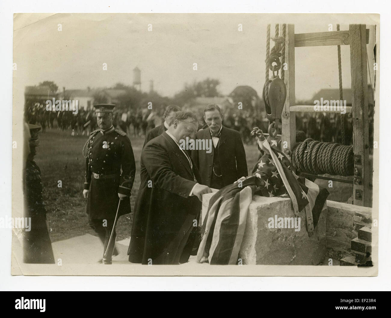President William Howard Taft laying the cornerstone of the Gift Chapel ...