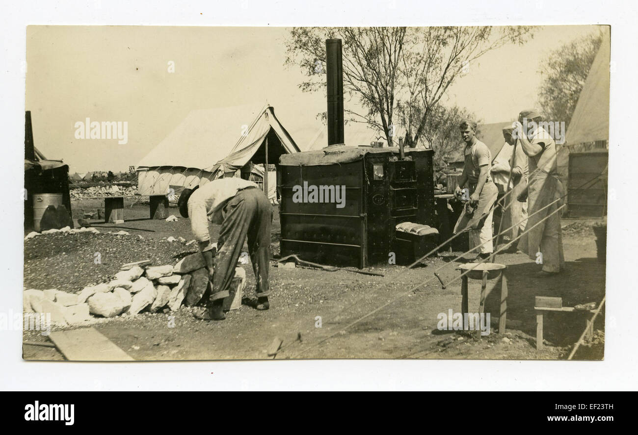 This photograph depicts soldiers at Fort Sam Houston, Texas, involved ...