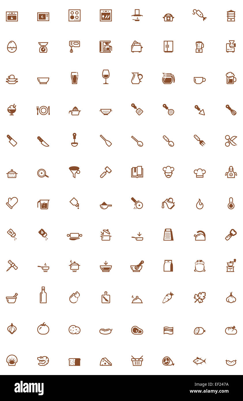 Vector cooking tools Cut Out Stock Images & Pictures - Alamy