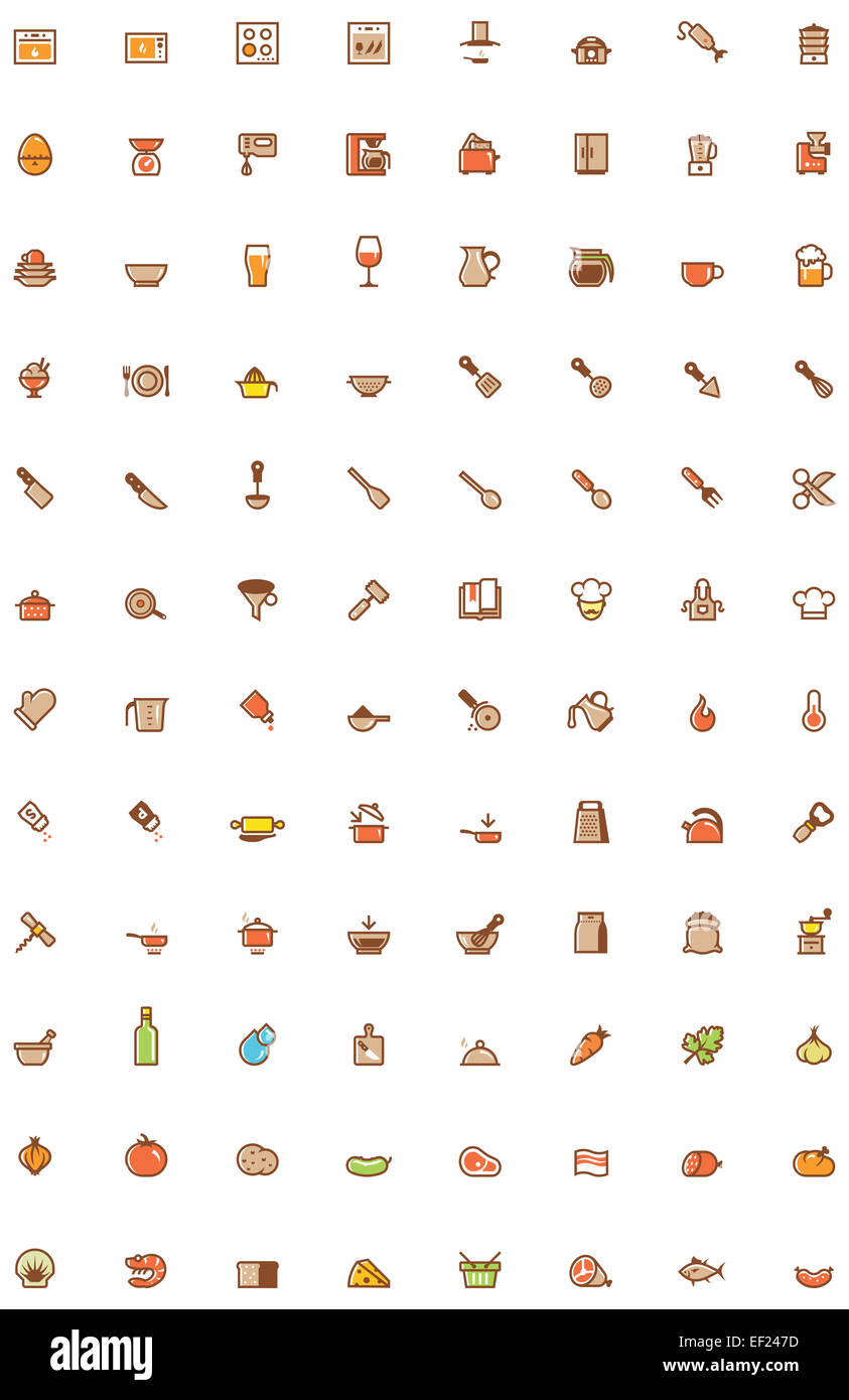 Food cooking set hi-res stock photography and images - Alamy