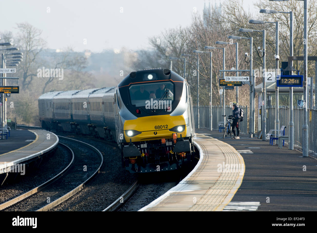 Chiltern Railways class 68 diesel locomotive at Warwick Parkway station ...