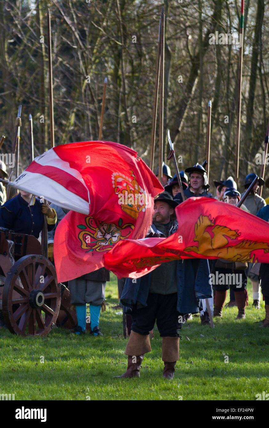 English civil war flags hi-res stock photography and images - Alamy