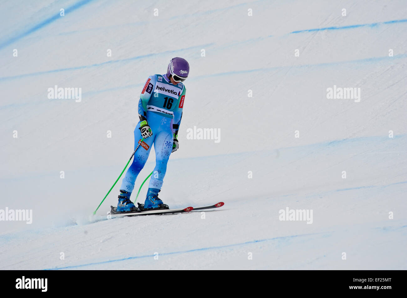St. 25th Jan, 2015. Moritz, Switzerland.Tina Maze of the SLO competes ...