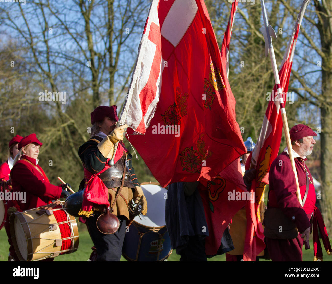 English civil war flags hi-res stock photography and images - Alamy
