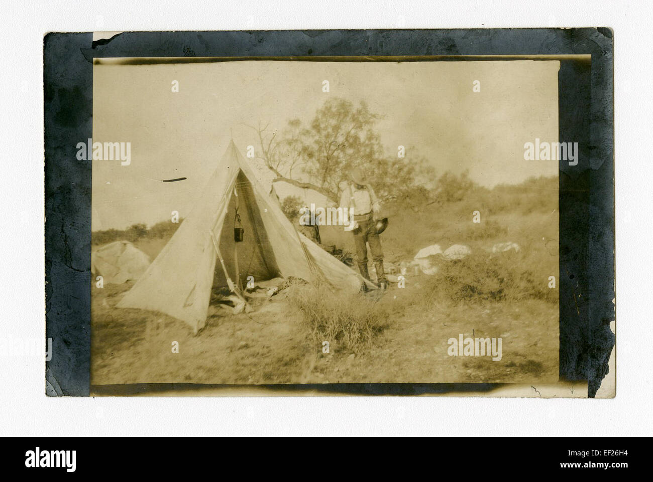 A Man in Camp Stock Photo - Alamy