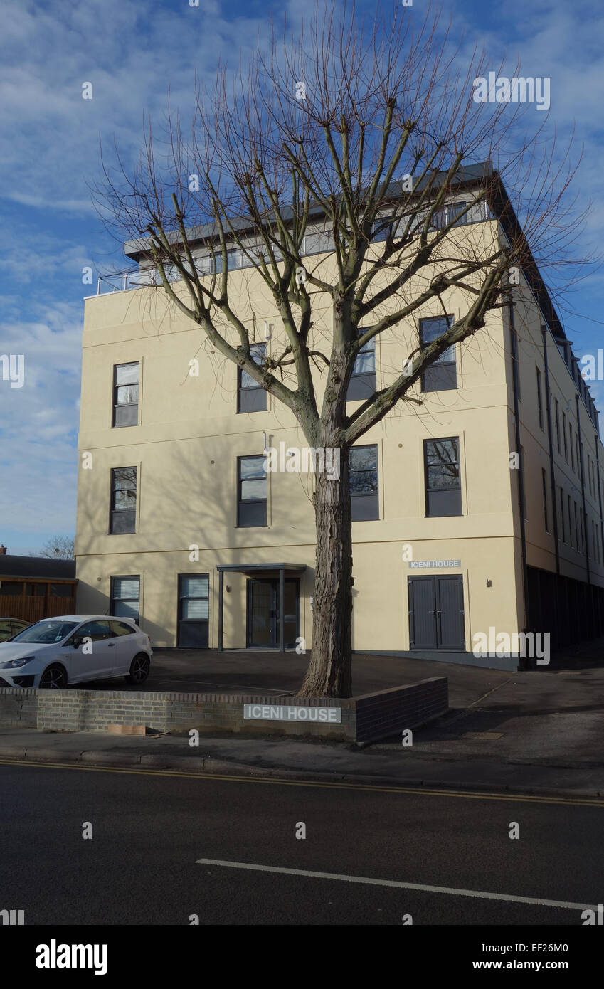 Iceni House, newly converted modern apartment block, previously empty office block, on Newland ...