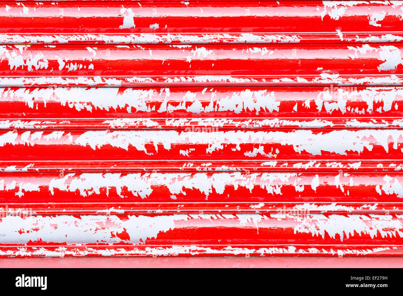 Peeling red paint on a corrugated metal surface Stock Photo - Alamy